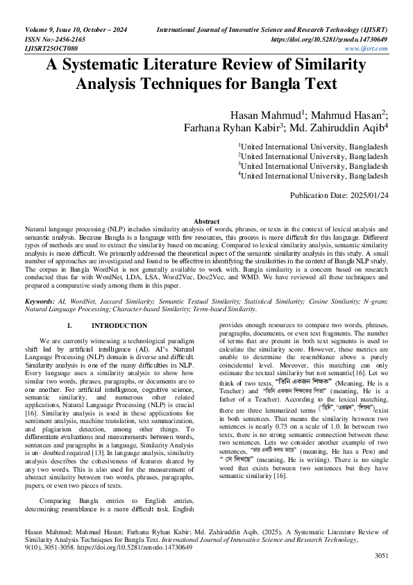 A Systematic Literature Review Of Similarity Analysis Techniques For