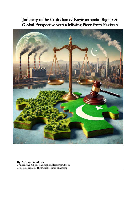 (PDF) Judiciary as the Custodian of Environmental Rights: A Global ...