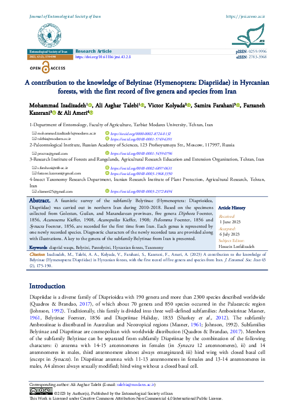 A contribution to the knowledge of Belytinae (Hymenoptera: Diapriidae ...