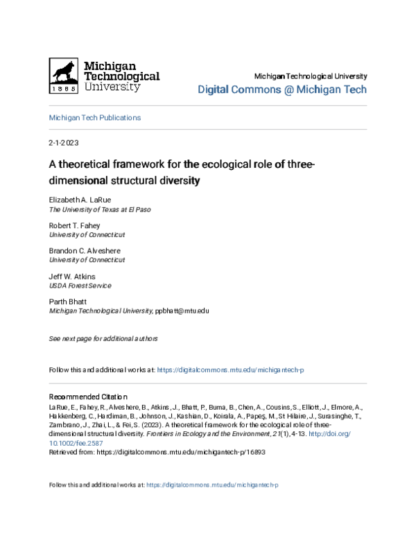 (PDF) A theoretical framework for the ecological role of three ...