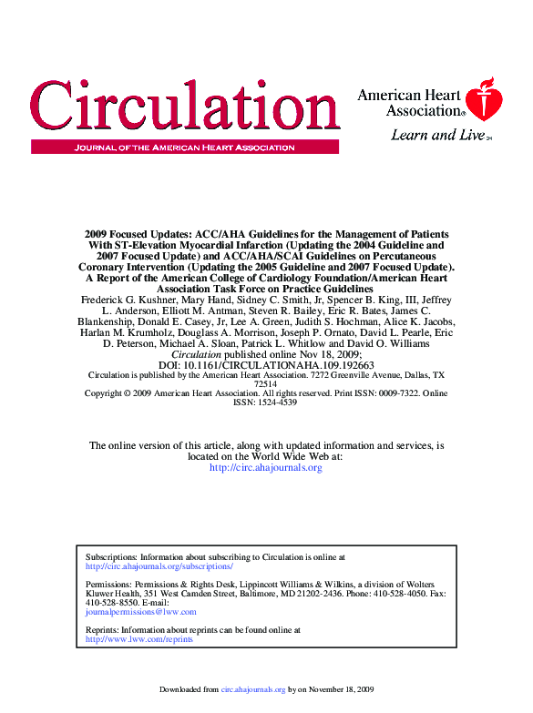 (PDF) 2013 ACCF/AHA Guideline for the Management of ST-Elevation ...