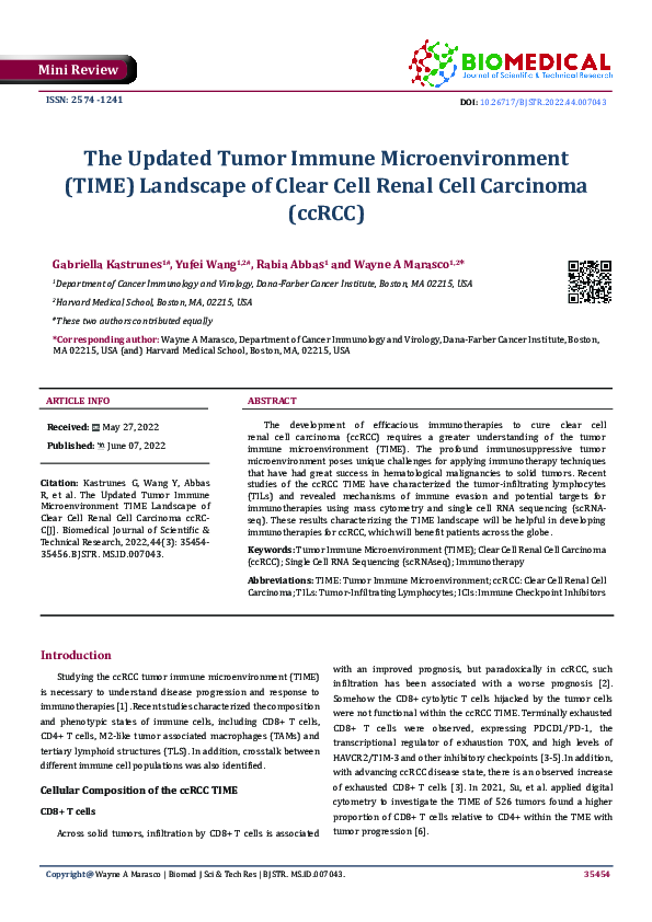 (PDF) The Updated Tumor Immune Microenvironment (TIME) Landscape of ...
