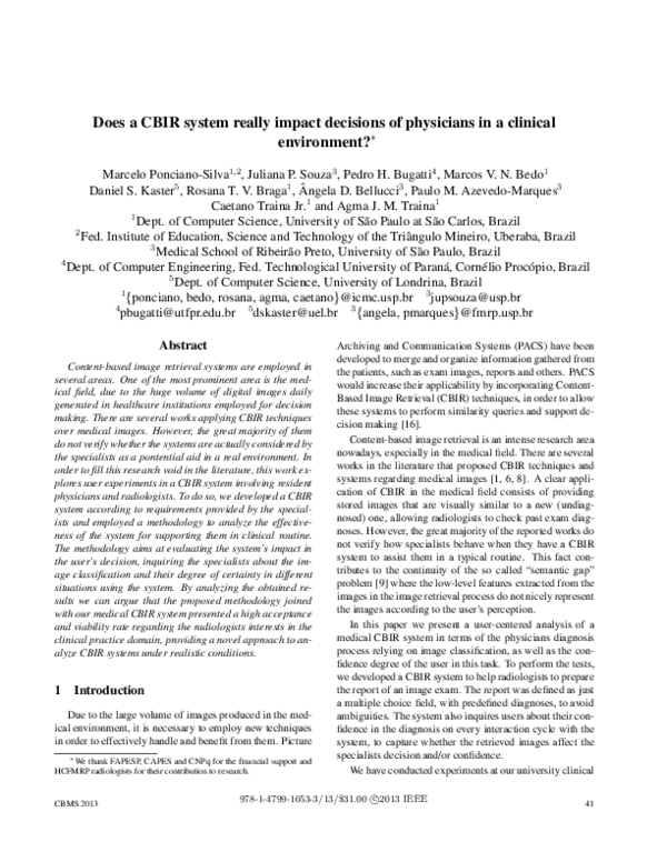 (PDF) Does a CBIR system really impact decisions of physicians in a ...