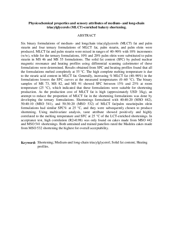 (PDF) Physicochemical Properties and Sensory Attributes of Medium- and ...
