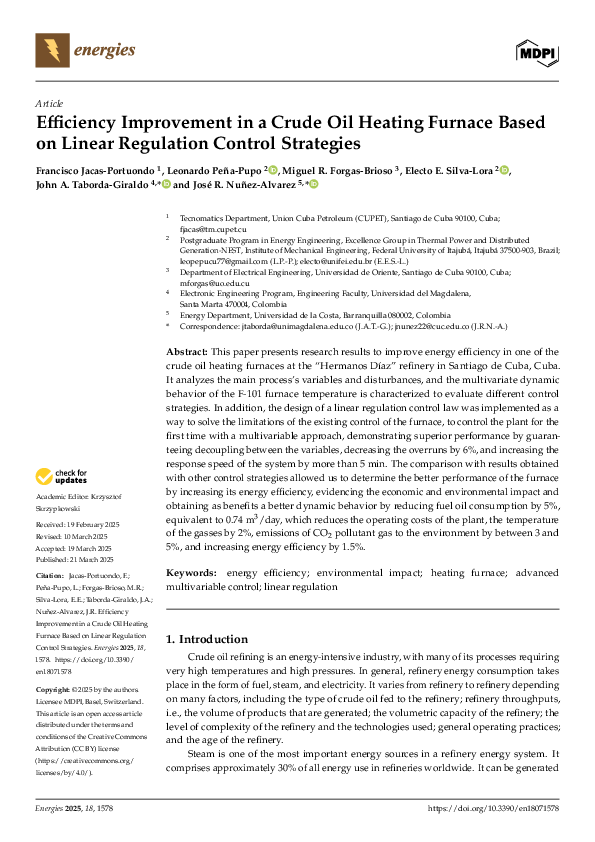 (PDF) Efficiency Improvement in a Crude Oil Heating Furnace Based on ...