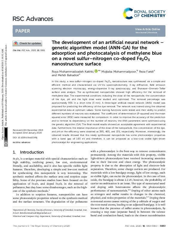 (PDF) The development of an artificial neural network – genetic ...