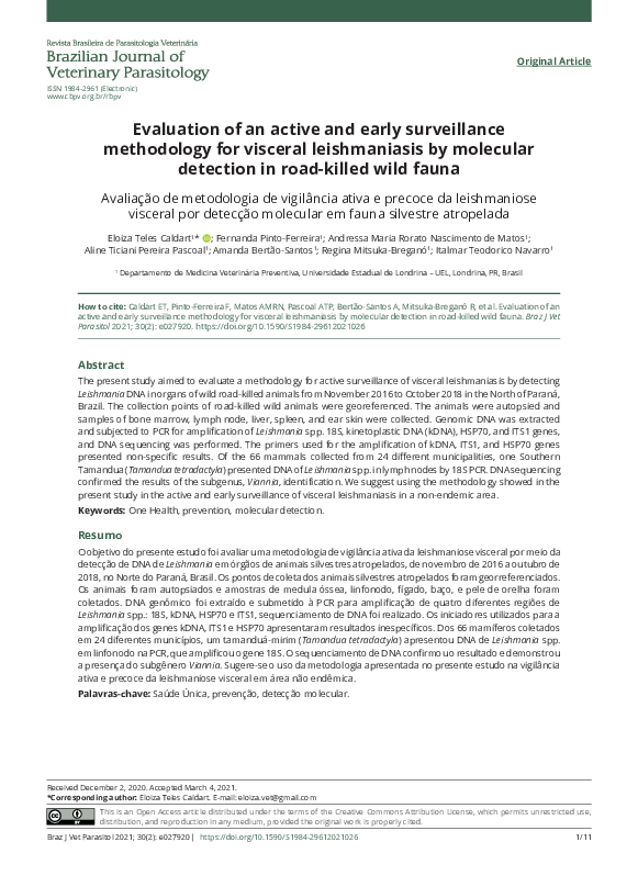 (PDF) Evaluation of an active and early surveillance methodology for ...