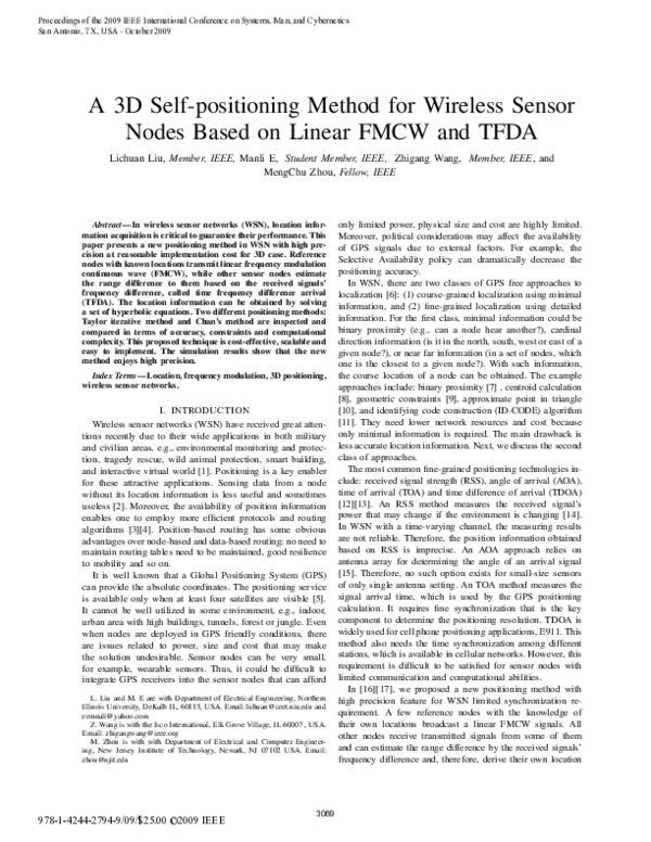 (PDF) A 3D self-positioning method for wireless sensor nodes based on ...