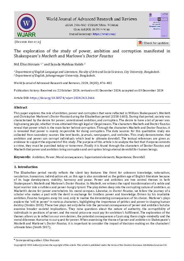 (PDF) The exploration of the study of power, ambition and corruption ...