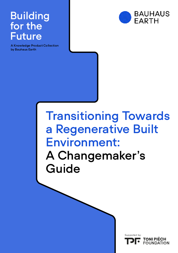 (PDF) Transitioning Towards a Regenerative Built Environment: A ...