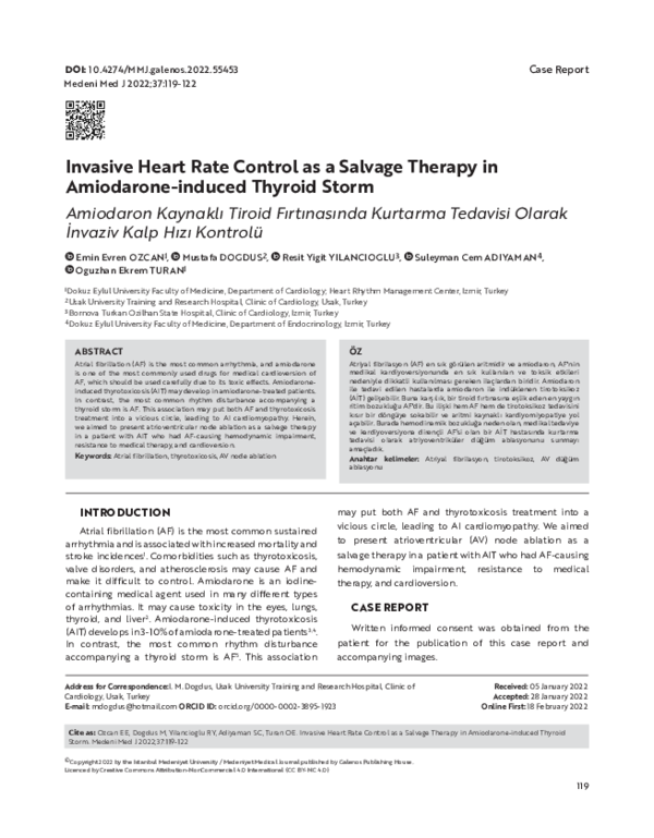 Invasive Heart Rate Control as a Salvage Therapy in Amiodarone-induced ...