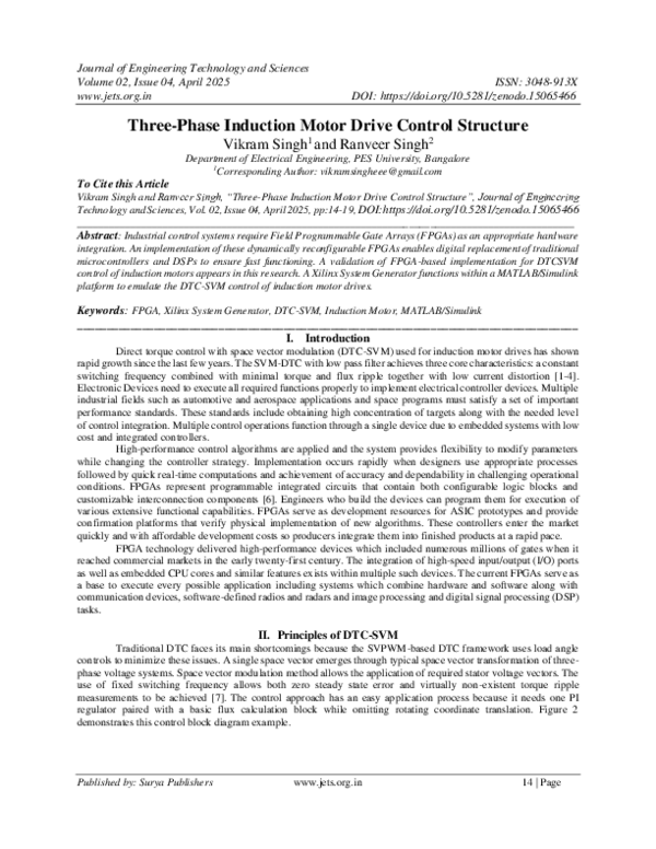 (PDF) Three-Phase Induction Motor Drive Control Structure