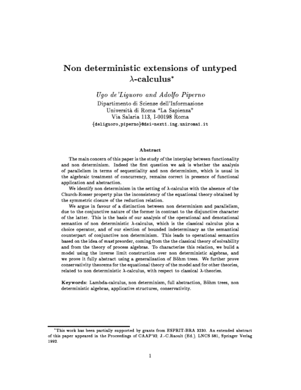(PDF) Nondeterministic Extensions of Untyped λ-Calculus