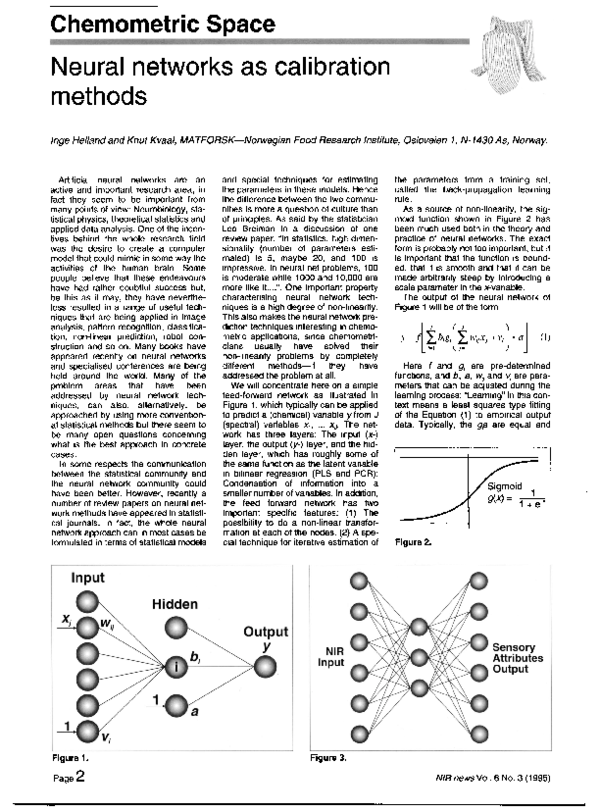 Pdf Neural Networks As Calibration Methods