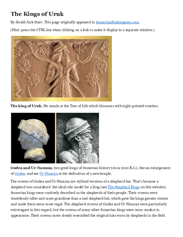 (PDF) Kings of Uruk