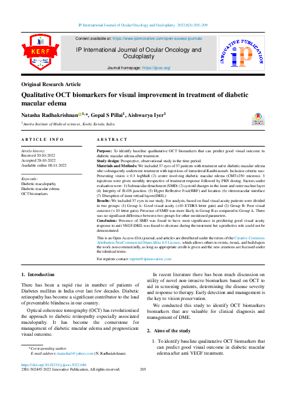 (PDF) Qualitative OCT biomarkers for visual improvement in treatment of ...
