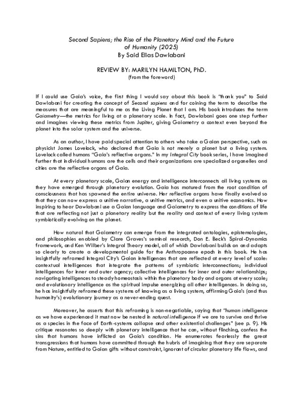 (PDF) Second Sapiens Book Review