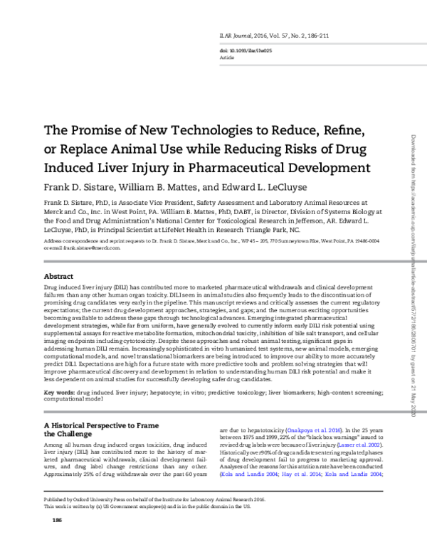 (PDF) The Promise of New Technologies to Reduce, Refine, or Replace ...