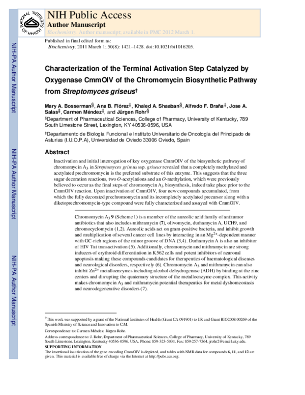 (PDF) Characterization of the Terminal Activation Step Catalyzed by ...