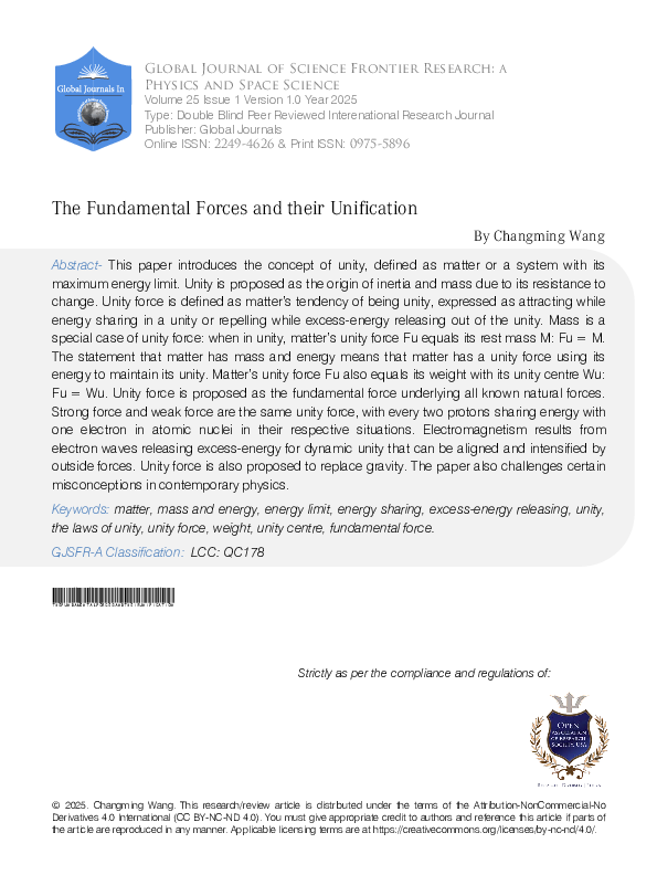 (PDF) The Fundamental Forces and their Unification