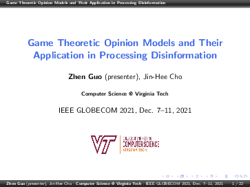 (PDF) Game Theoretic Opinion Models and Their Application in Processing ...