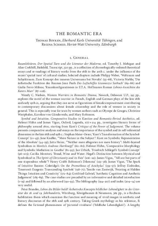 (PDF) THE ROMANTIc ERA