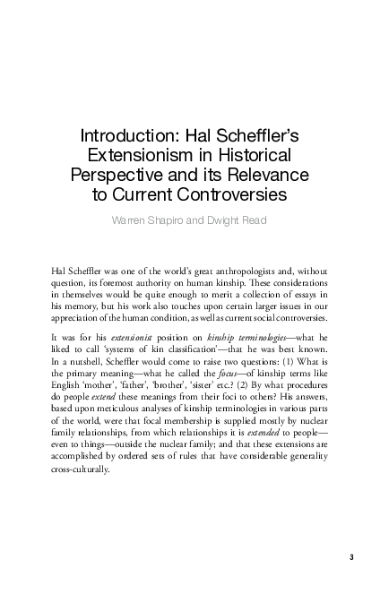 (PDF) Introduction: Hal Scheffler’s Extensionism in Historical ...