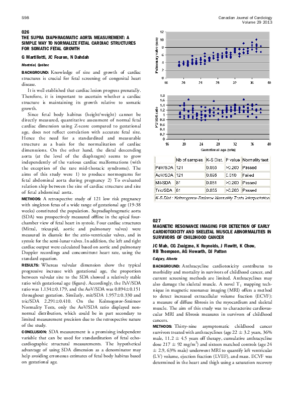 The Supra Diaphragmatic Aorta Measurement: A Simple Way to Normalize Fetal Cardiac Structures ...