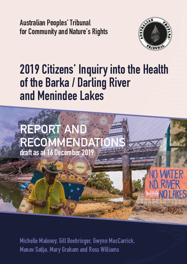 (PDF) 2019 Citizens' Inquiry into the Health of the Barka / Darling ...