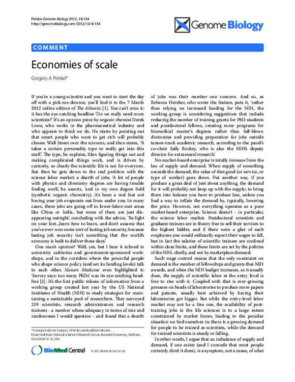 (PDF) Economies of scale