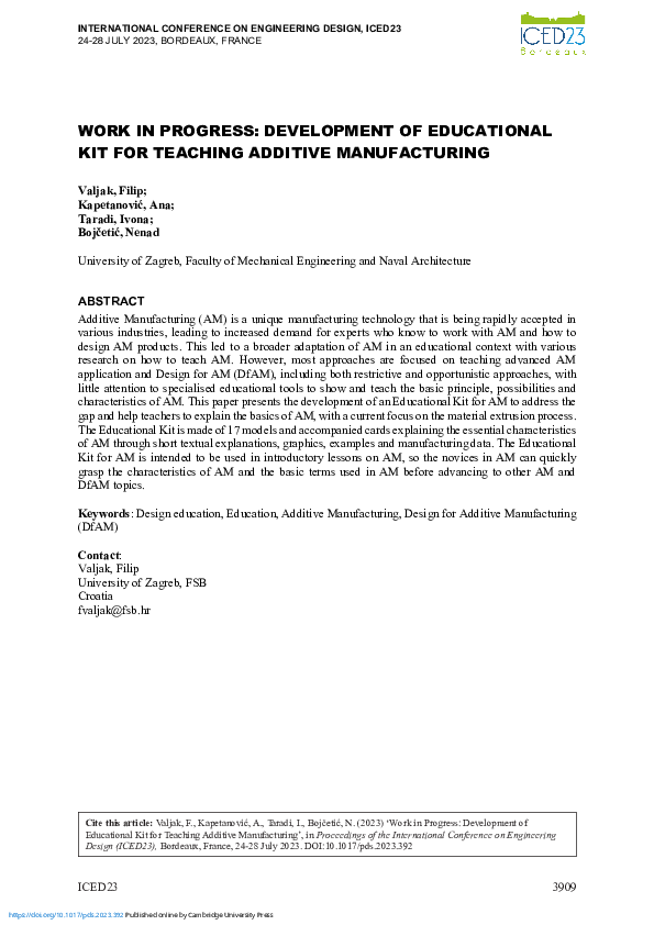 (PDF) Work in Progress: Development of Educational Kit for Teaching ...