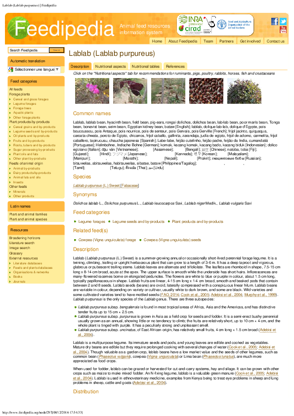 (PDF) Lablab (Lablab purpureus) | Feedipedia