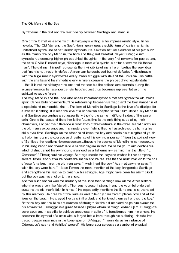 (PDF) The Old Man and the Sea