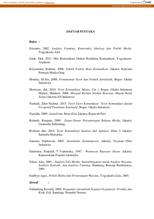 (PDF) Analisis Framing Berita Pencabutan Izin Operasional PT.RAPP Pada ...