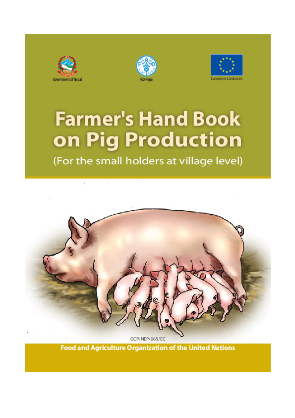 (PDF) Farmer's Hand Book on Pig Production