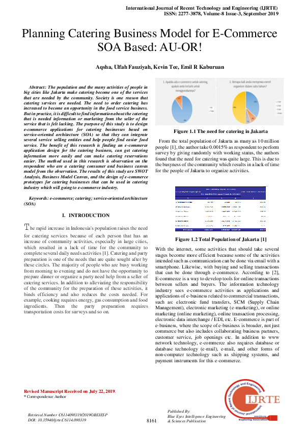 (PDF) Planning Catering Business Model for E-Commerce SOA Based: AU-OR!