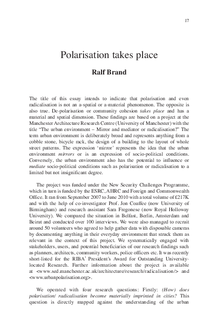 (PDF) Polarisation takes place