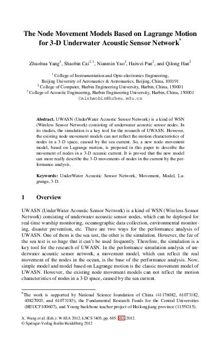 (PDF) The Node Movement Models Based on Lagrange Motion for 3-D ...