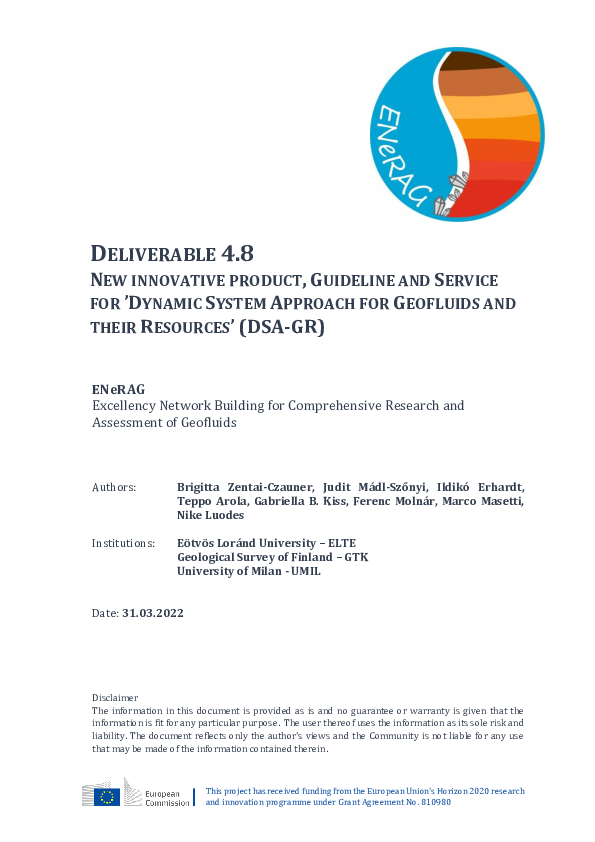 (PDF) New Innovative Product, Guideline and Service for 'Dynamic System Approach for Geofluids ...