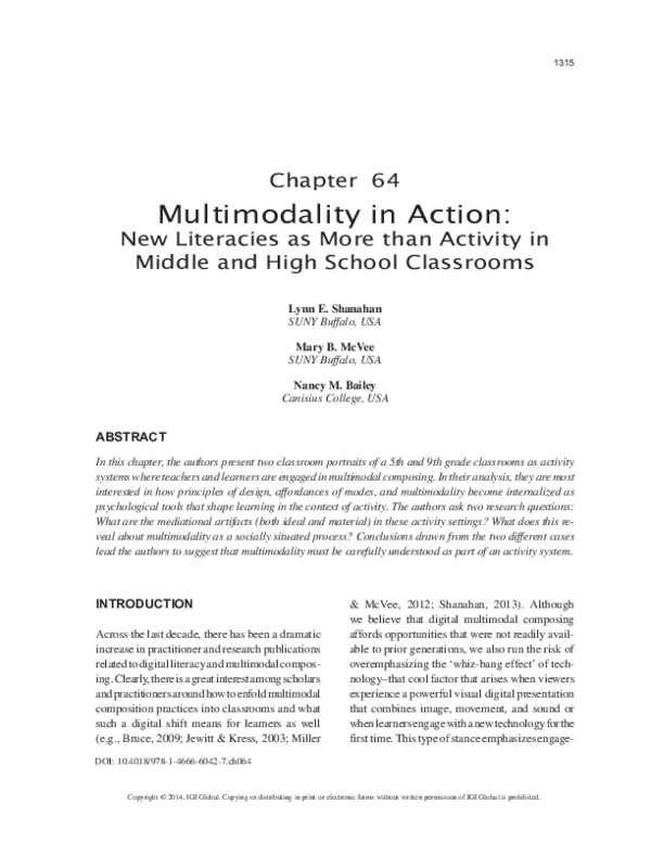 (PDF) Multimodality in Action