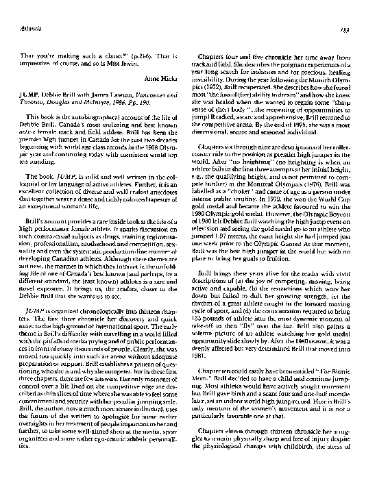 (PDF) JUMP. Debbie Brill with James Lawton