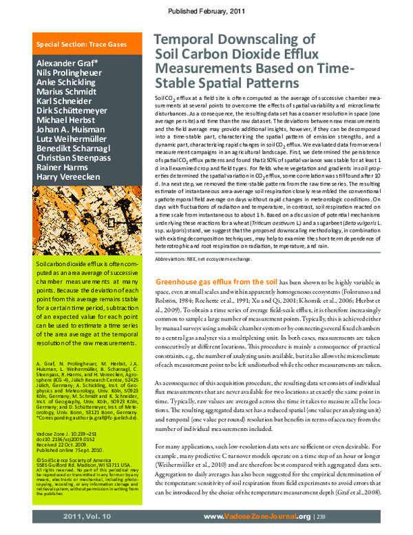 (PDF) Temporal Downscaling of Soil Carbon Dioxide Efflux Measurements ...