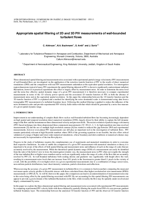 Appropriate spatial filtering of 2D and 3D PIV measurements of wall-bounded turbulent flows