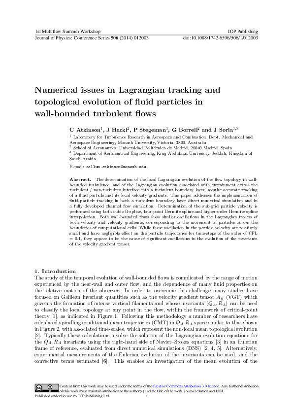 Numerical issues in Lagrangian tracking and topological evolution of fluid particles in wall ...