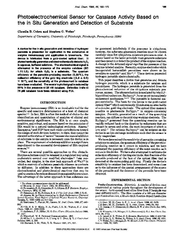 (PDF) Photoelectrochemical sensor for catalase activity based on the in ...