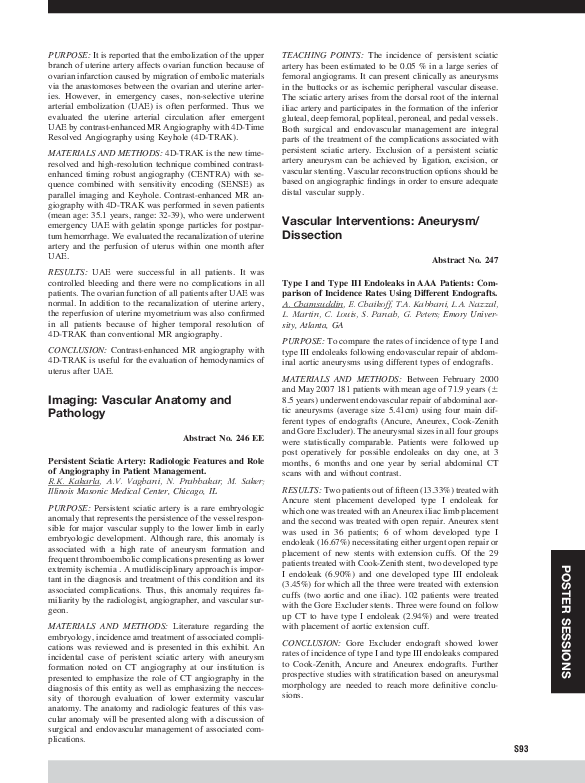 (PDF) Abstract No. 247: Type I and Type III Endoleaks in AAA Patients ...