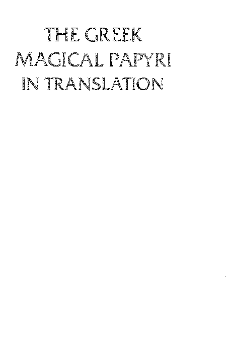 (PDF) Contributing translations of the Greek Magical Papyri in ...