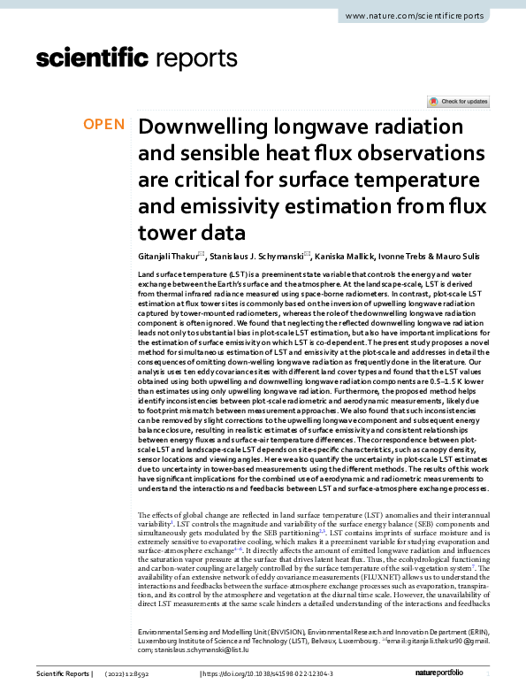 (PDF) Downwelling longwave radiation and sensible heat flux ...