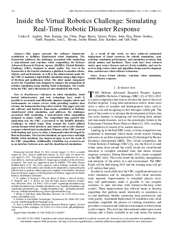 (PDF) Inside the Virtual Robotics Challenge: Simulating Real-Time ...
