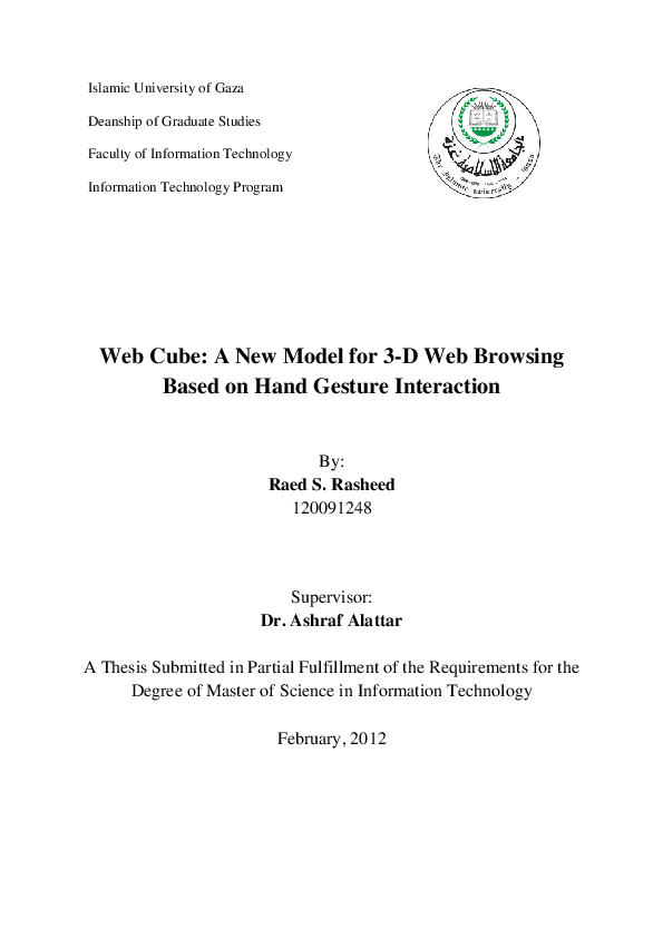 Web Cube: A New Model for 3-D Web Browsing Based on Hand Gesture ...